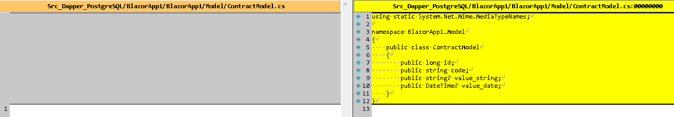 Blazor Serverから PostgreSQLへSQL文を発行する
